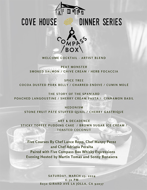 Dinner Series - Cove House, La Jolla